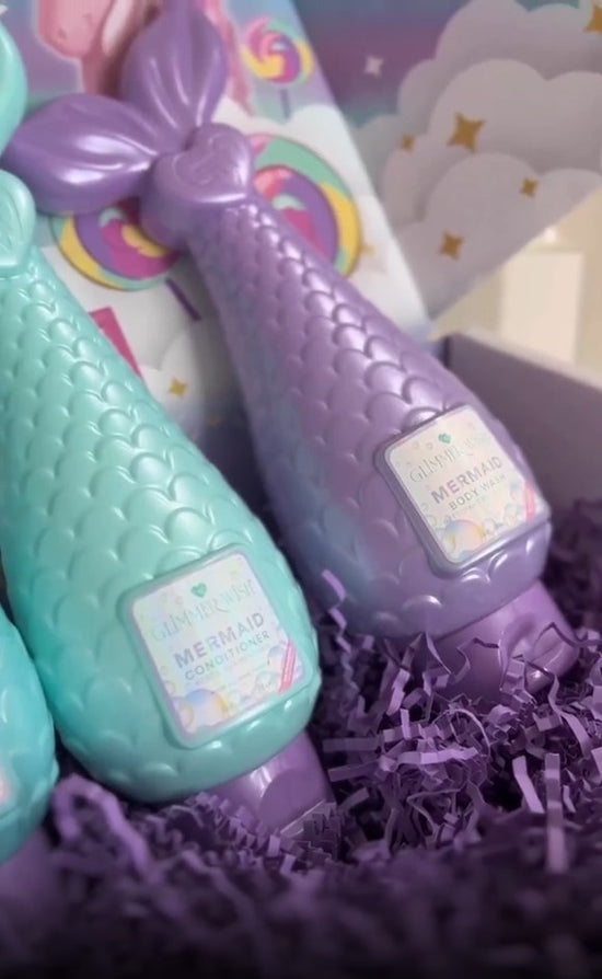 Mermaid Shampoo, Conditioner, and Body Wash 12oz Paraben Free Essential ...